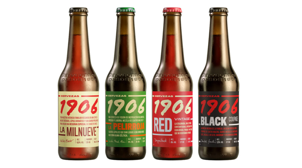 Cervezas 1906 renombra y rediseña sus cuatro variedades de producto