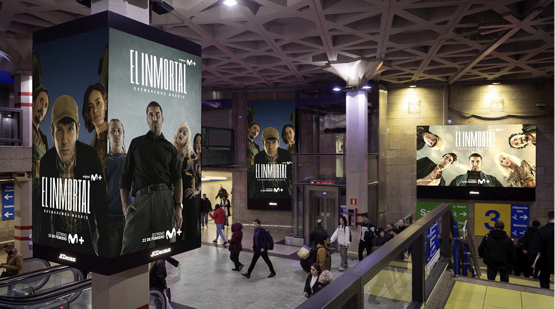 Movistar + lanza una serie en los soportes digitales de Metro de Madrid