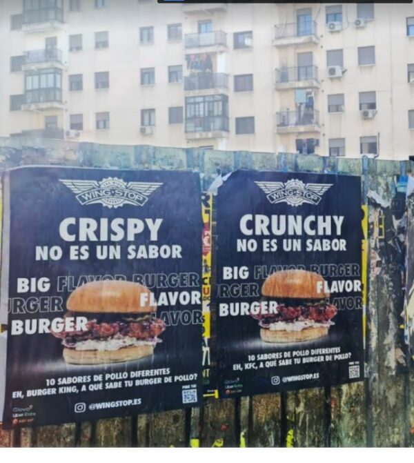 Wingstop empapela el centro de Madrid con su nueva hamburguesa