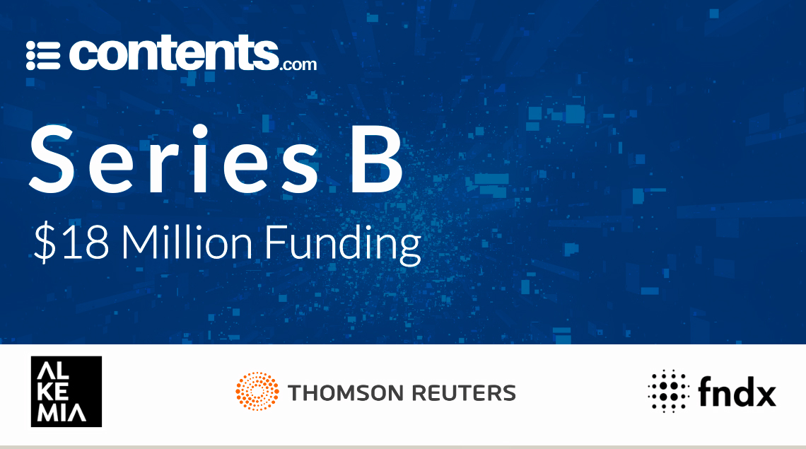 Contents.com capta 18 mill de dólares en una nueva ronda de financiación