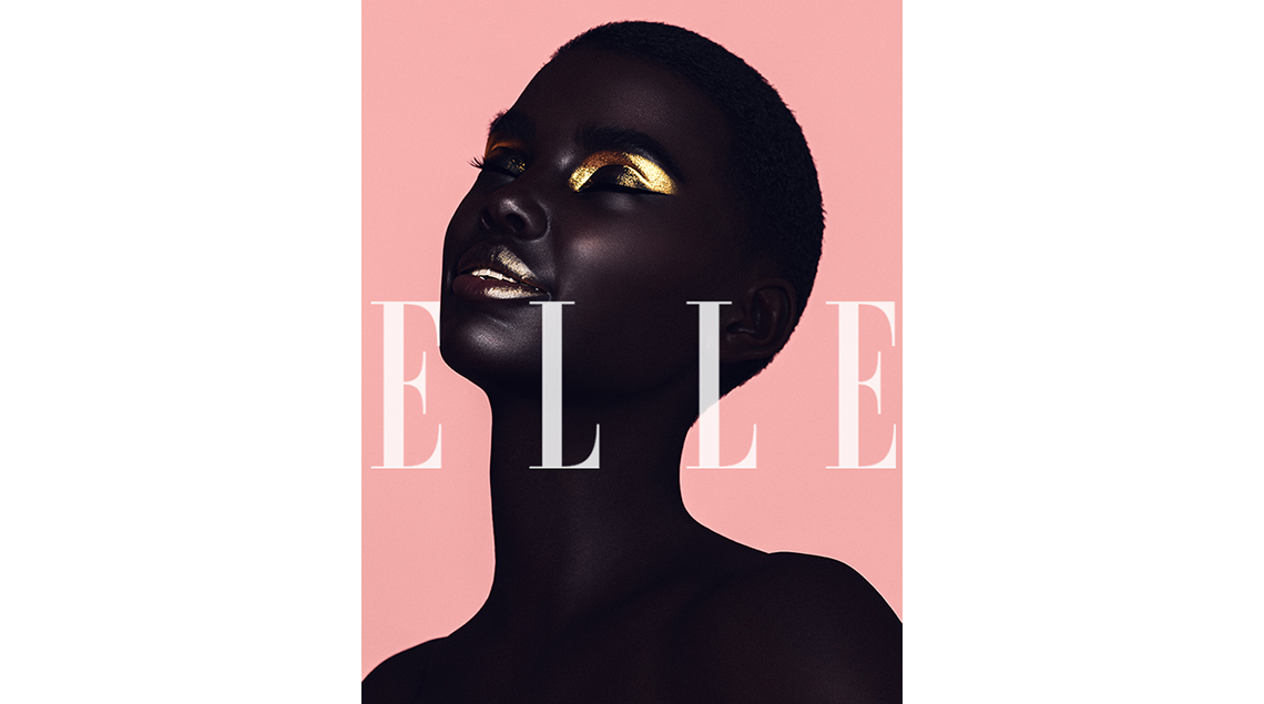 Elle lanza su primera portada con Shudu, una supermodelo digital