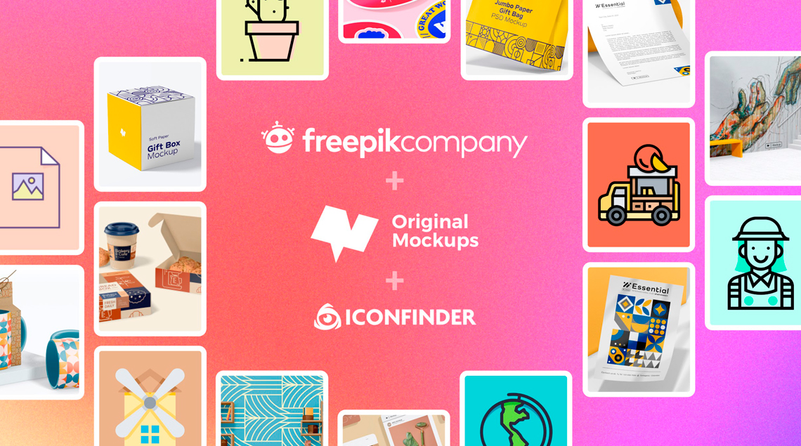 Freepik refuerza su oferta con la compra de Iconfinder y Original Mockups