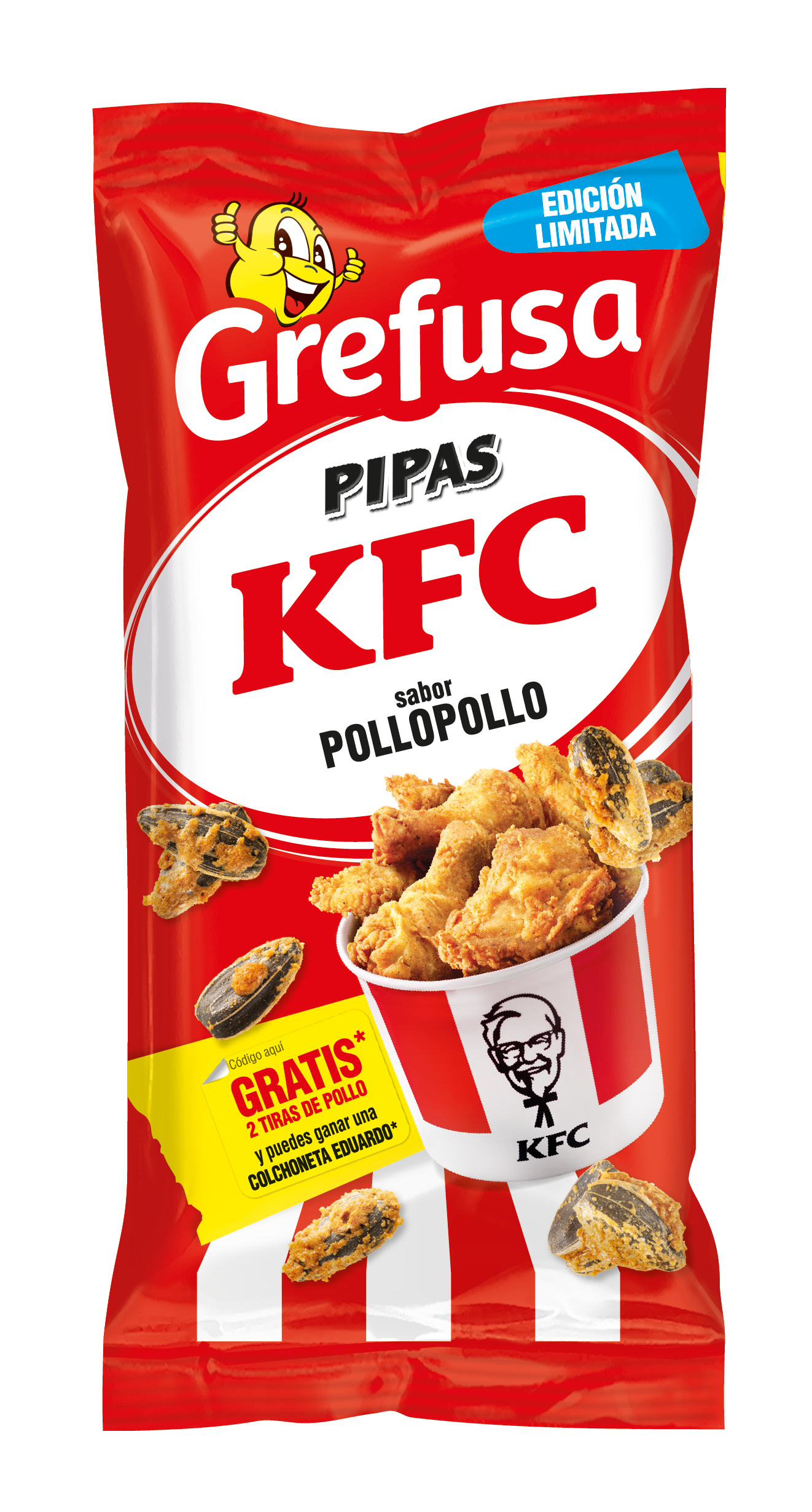 Pipas Grefusa KFC - Primera edición de pipas con sabor a pollo frito